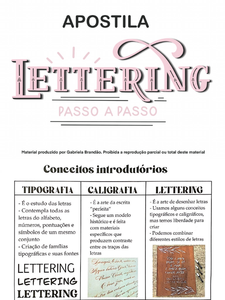 Apostila Lettering Passo A Passo | PDF