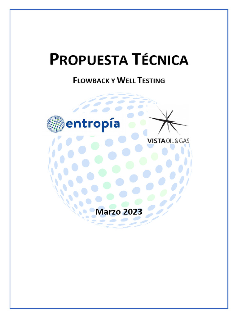 Propuesta de Flowback y Well Testing | PDF | Medición de flujo | Presión