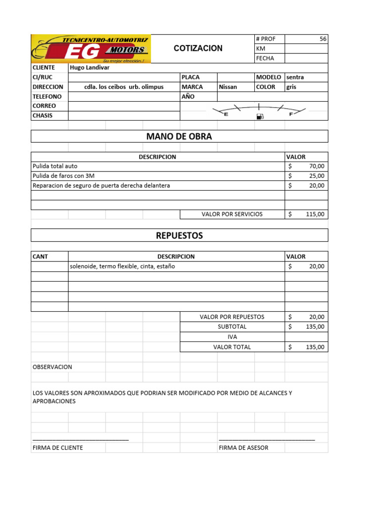 Copia de Proforma Auto 2 | PDF