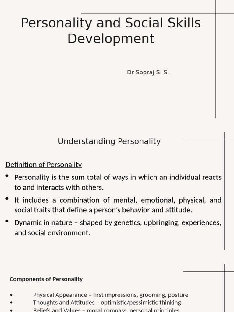Personality and Social Skills Development | PDF | Communication | Social Skills