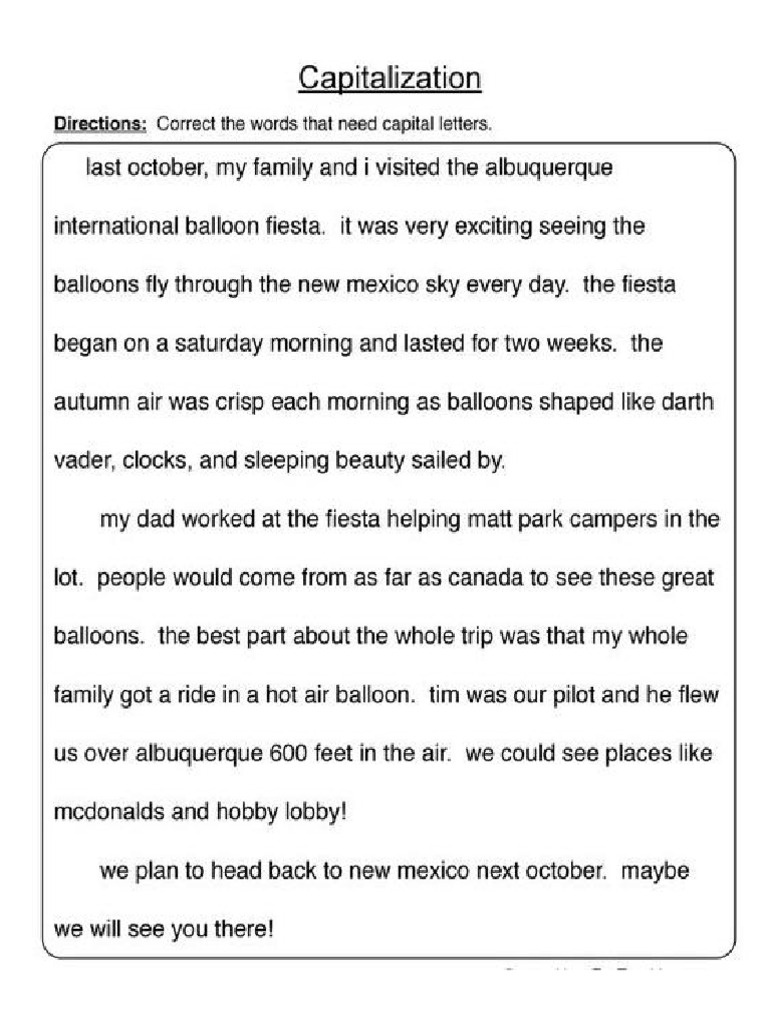 Capitalization | PDF