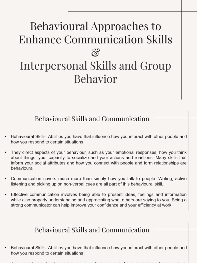 Enhancing Communication & Interpersonal Skills | PDF | Self Esteem ...