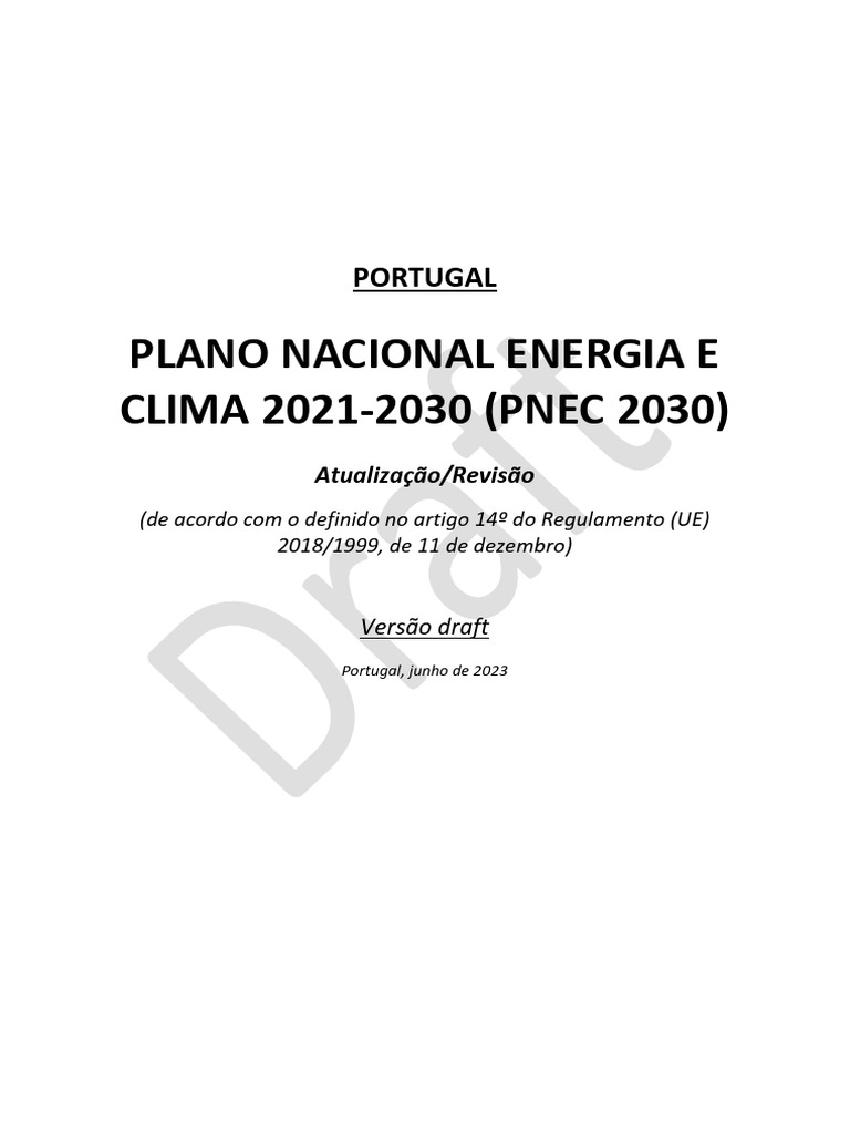 Atualização do PNEC 2030 em Portugal | PDF | Uso eficiente de energia ...