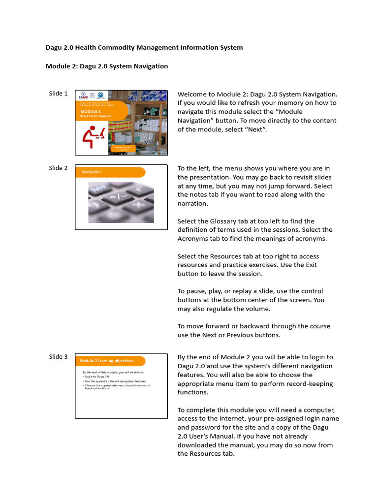Dagu 2 Module 2 Transcript | PDF | Login | User (Computing)