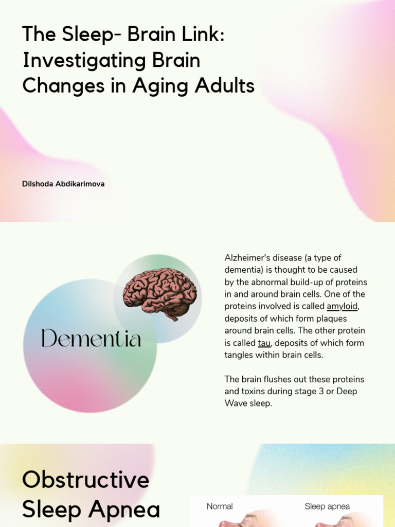 Sleep and Brain Changes in Aging Adults | PDF | Dementia | Sleep Apnea