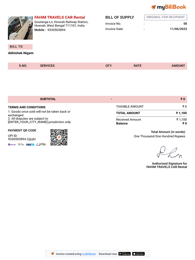 58 Sales Invoice Abhishek Nigam | PDF