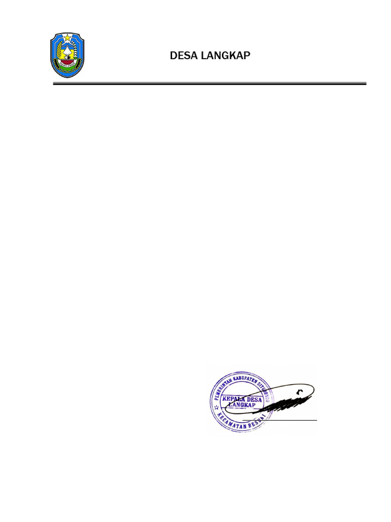 Tanda Terima Kasih Desa Langkap Bulan Mei | PDF