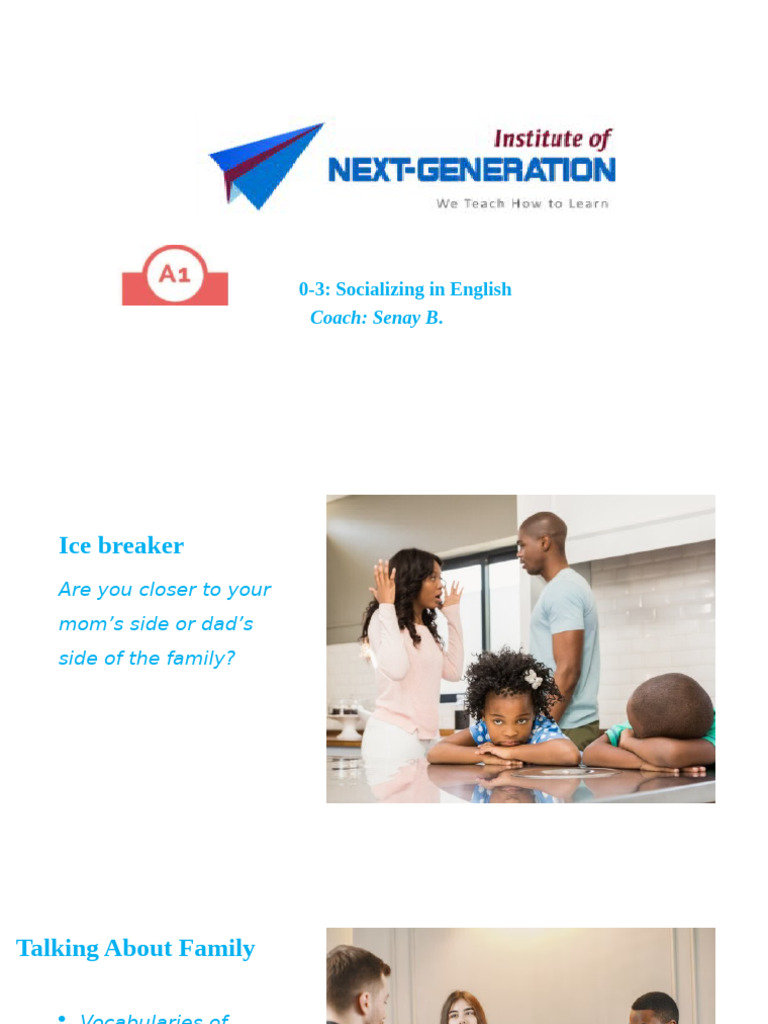 Talking About Family in English | PDF | Family | Interpersonal ...