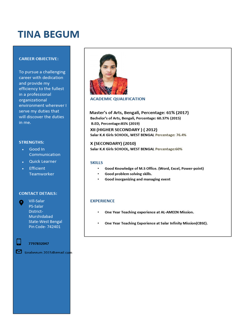 TINA RESUME (1) (Autosaved) 44 | PDF