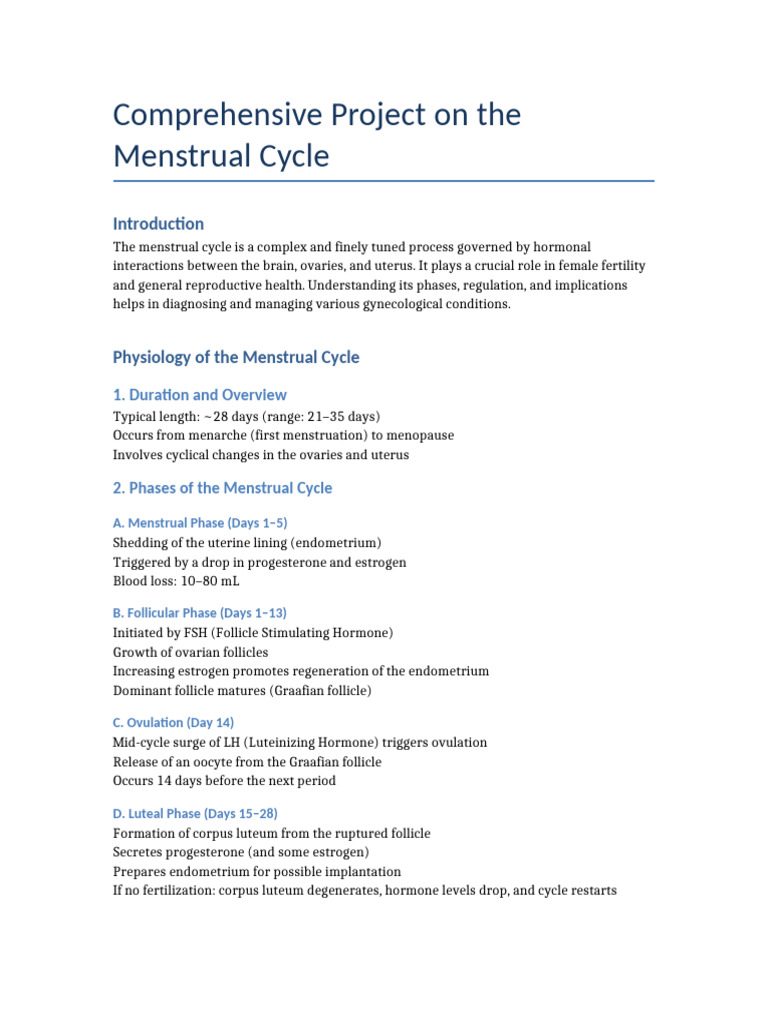 Understanding the Menstrual Cycle | PDF | Menstrual Cycle | Luteinizing ...