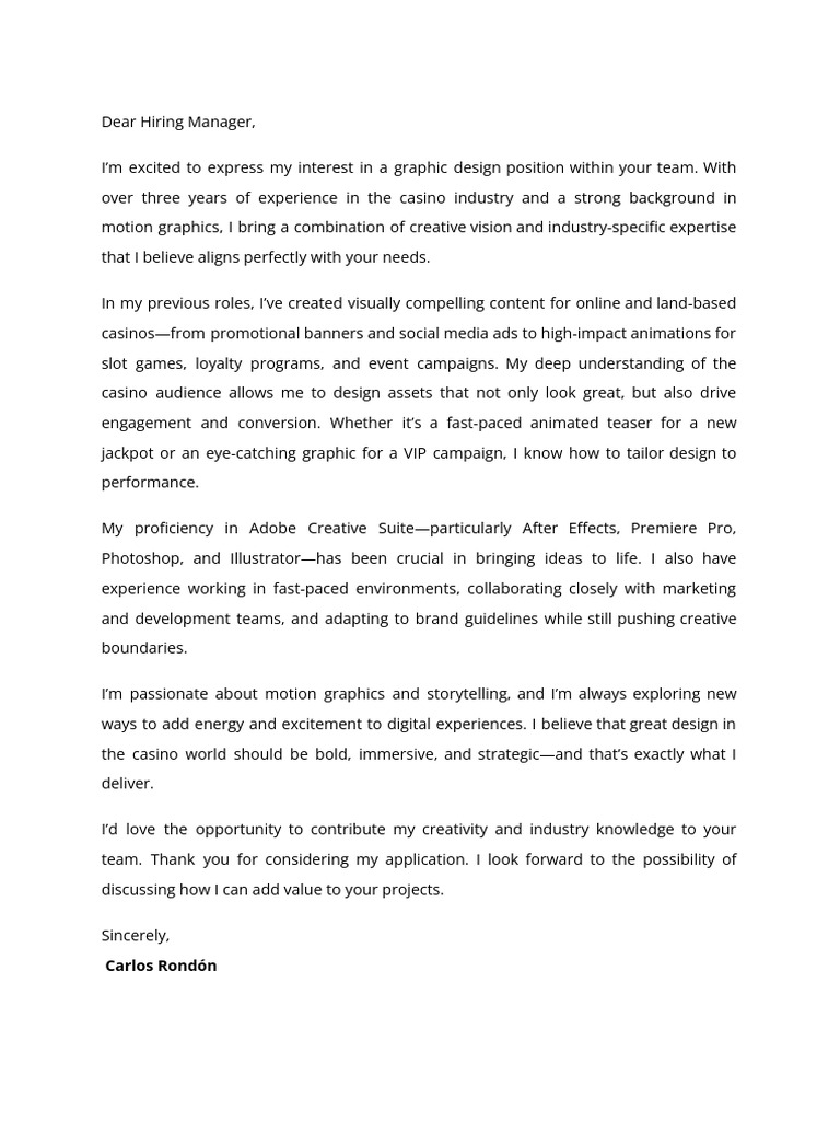 Cover Letter Carlos-Rondon | PDF