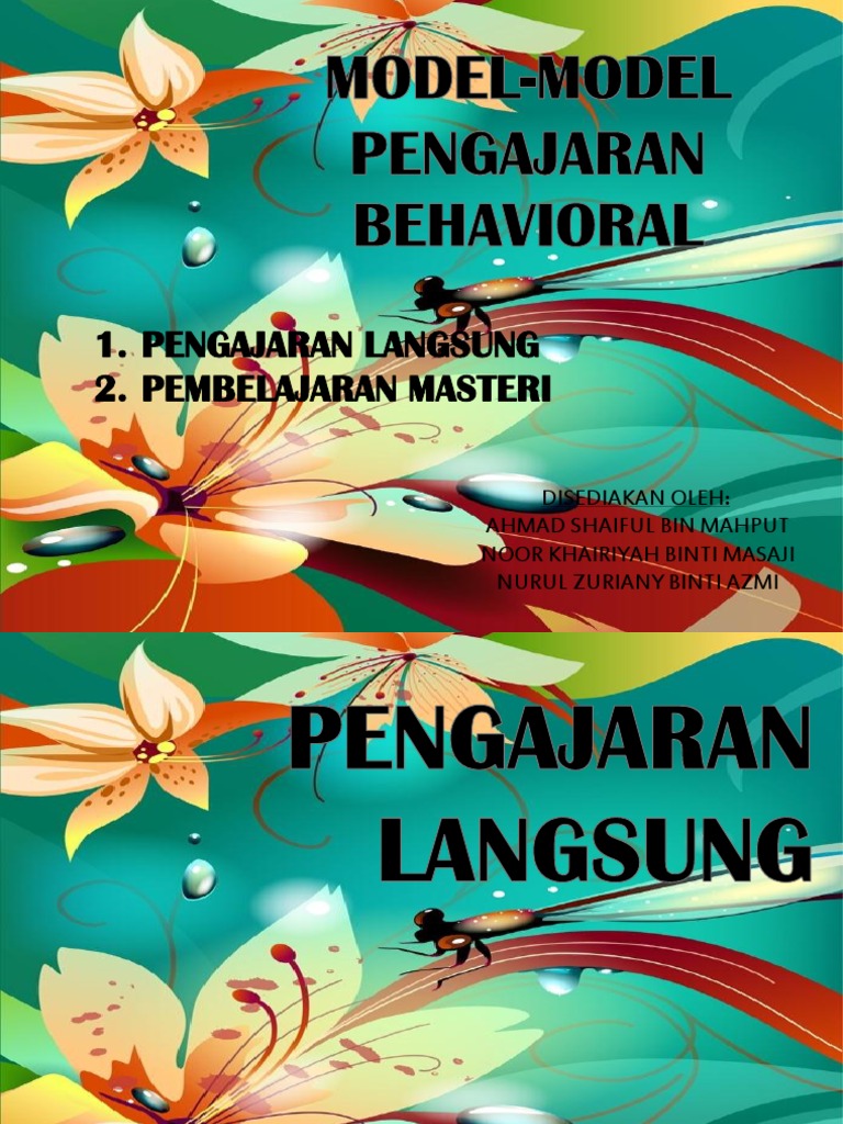 Pedagogi Pembelajaran Langsung dan Masteri | PDF