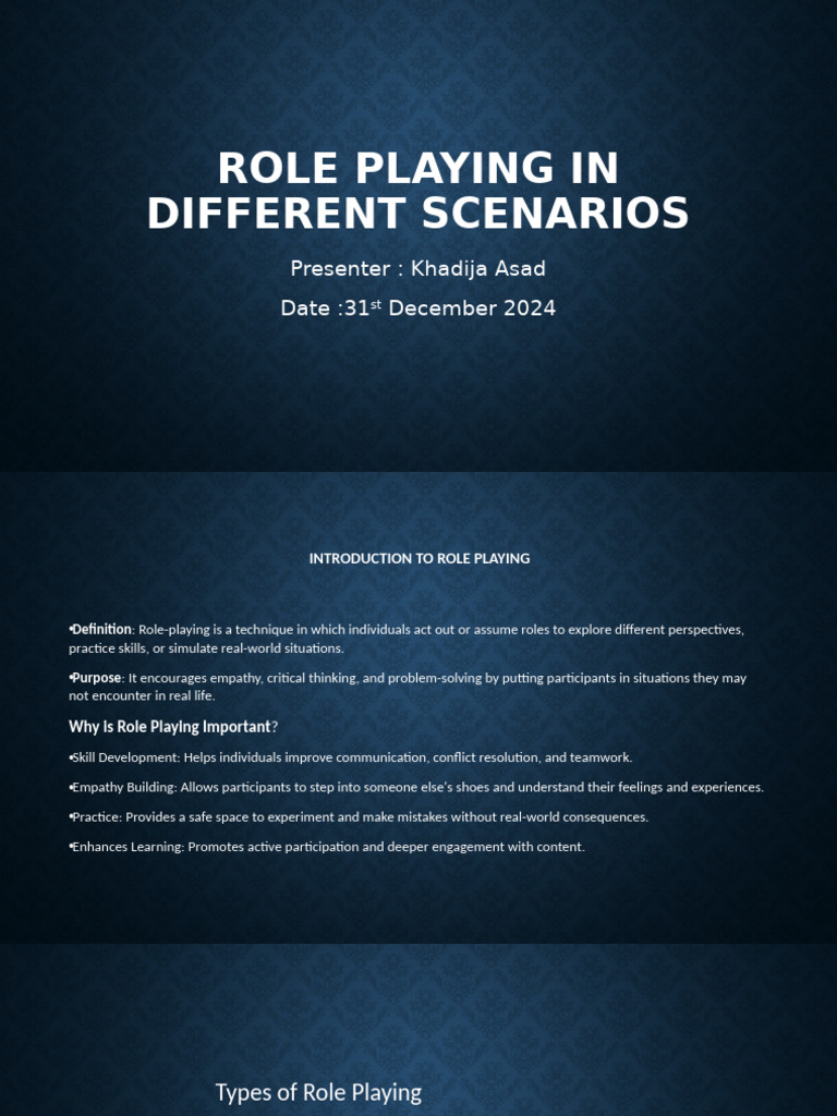 Role Playing in Different Scenarios | PDF | Simulation | Empathy