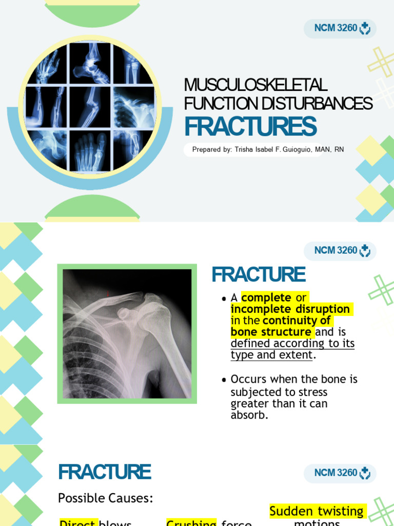 Musculoskeletal Function Disturbances.stn | PDF | Bone | Wound