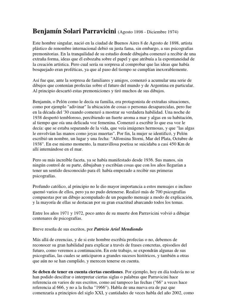 Benjamín Solari Parravicini | PDF | Iglesia Católica | Religión y creencia