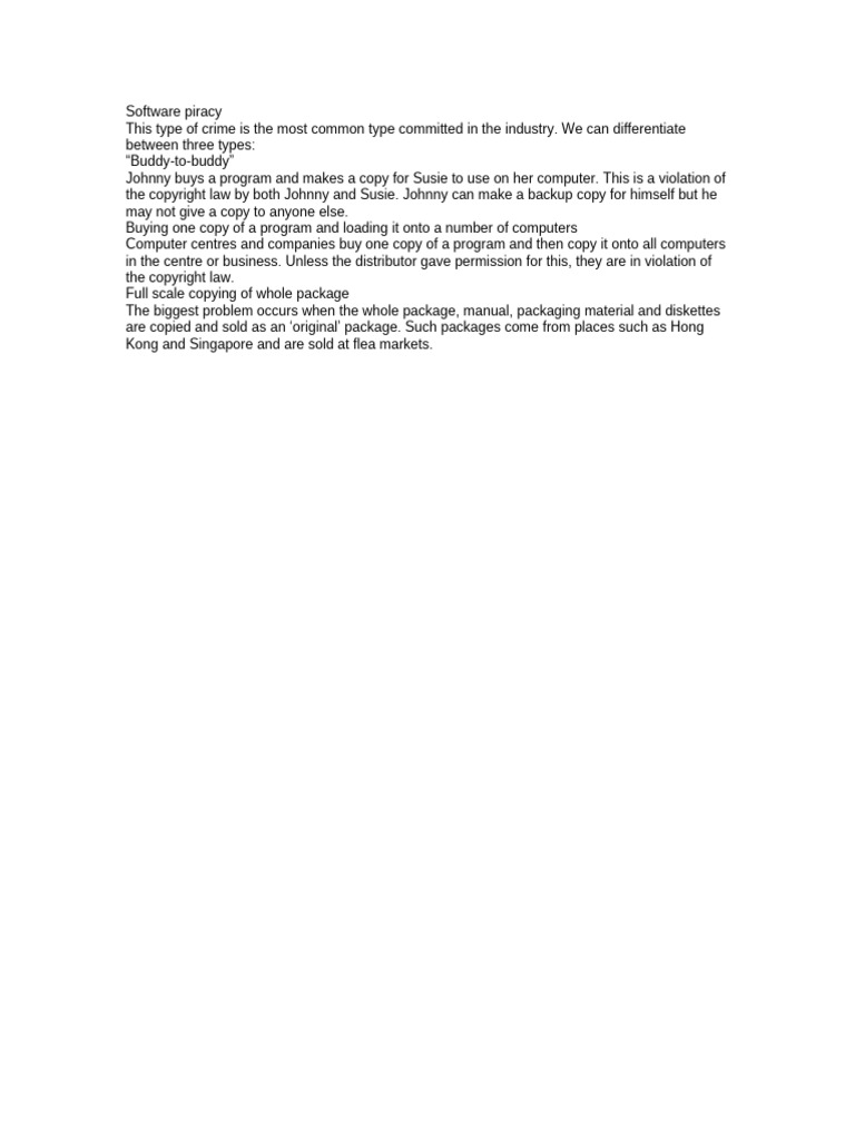 Software Piracy Pdf