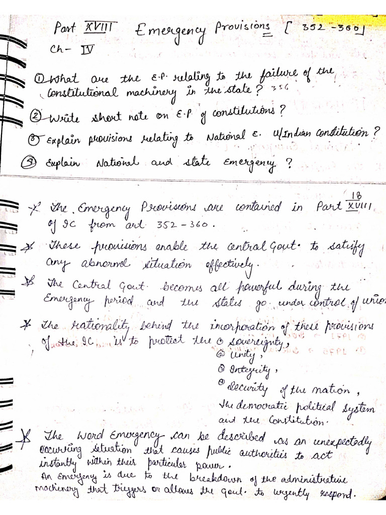 Consti.... 4th Sem..... Unit 3&4 | PDF