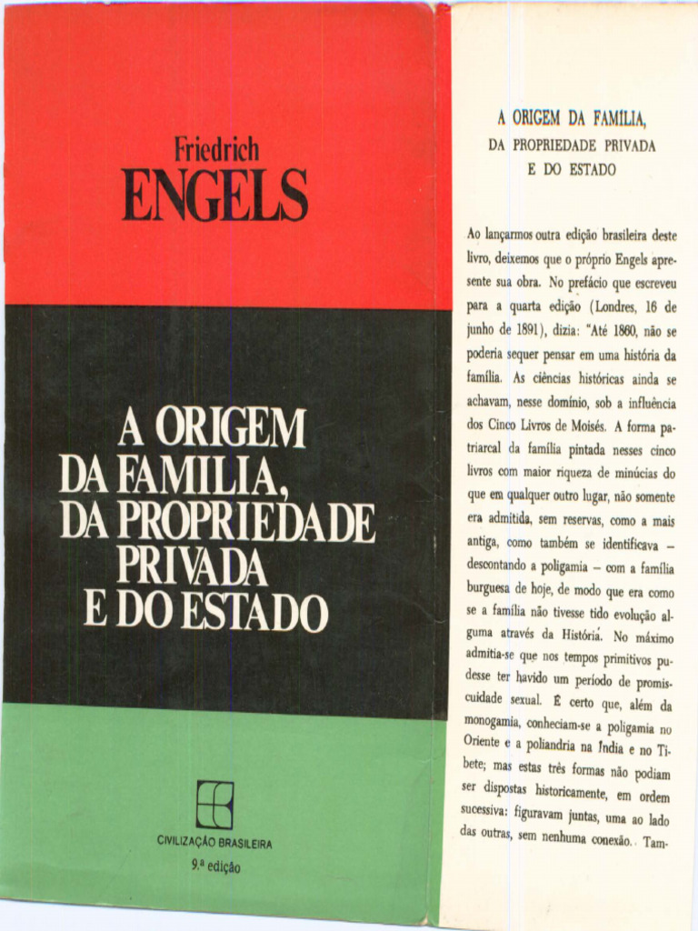 Engels - A Origem Da Família, Da Propriedade Privada e Do Estado ...