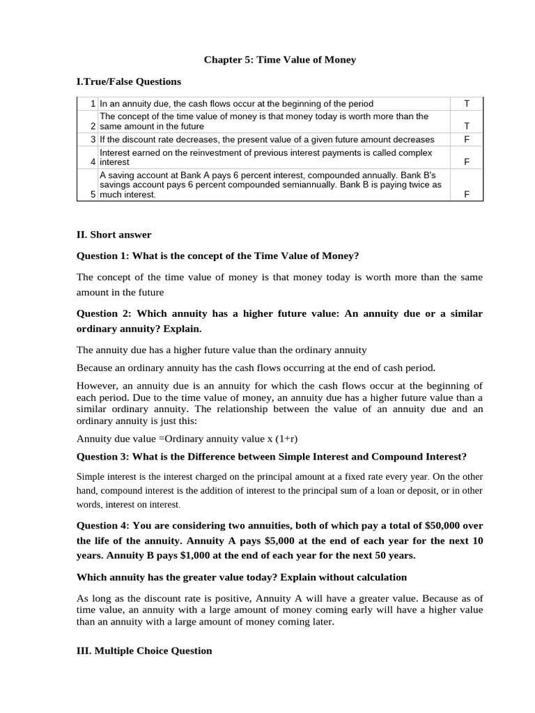 Chapter 5. Time Value of Money | PDF | Time Value Of Money | Present Value