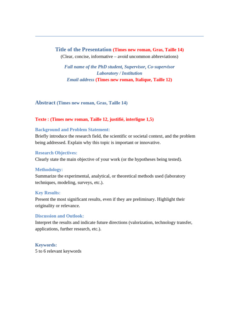 Abstract - Template - For PHD UM5 FSR | PDF