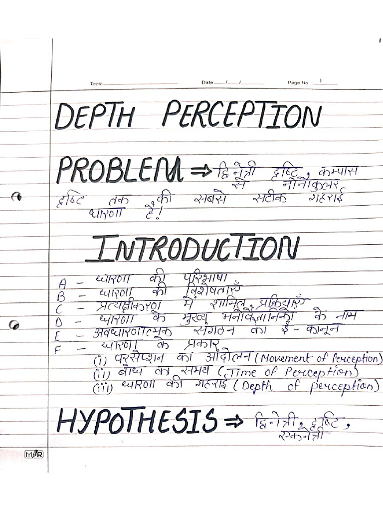 Depth Perception Pdf
