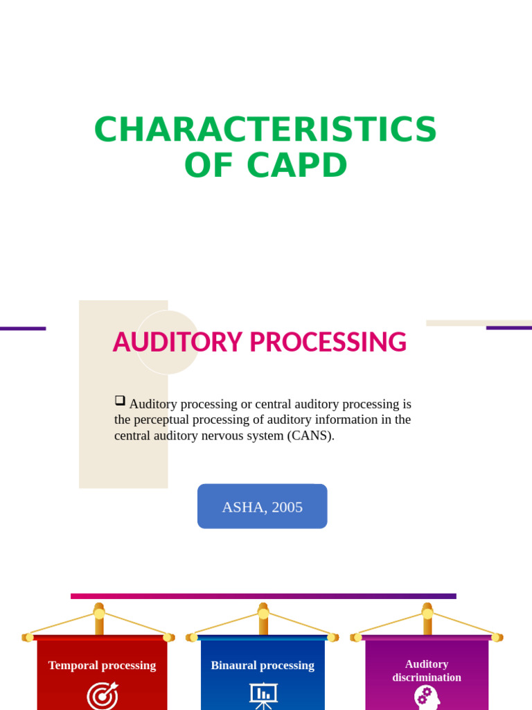 Characteristics of Capd | PDF | Diseases And Disorders | Cognition