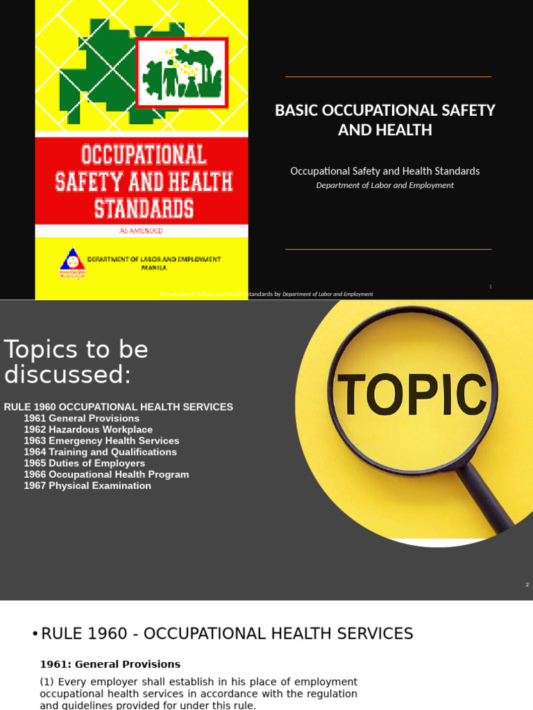 OSAHS Rule 1960 | PDF | Occupational Safety And Health | Physical ...