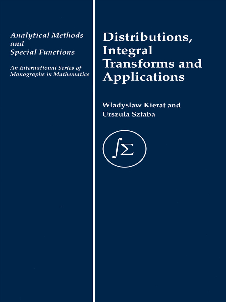 Distribution Integral Transforms And Applications Pdf Distribution Mathematics Convolution