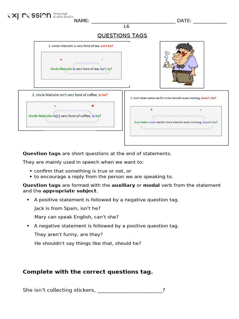 Understanding Question Tags in English | PDF