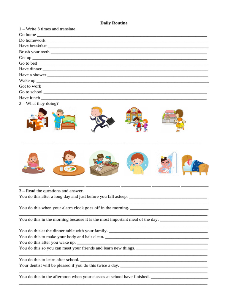 English Activities for 4th Grade | PDF | Lunch | Dinner