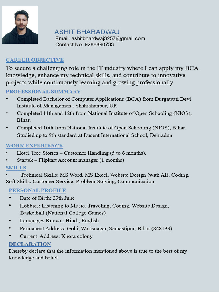 Ashit CV3 | PDF