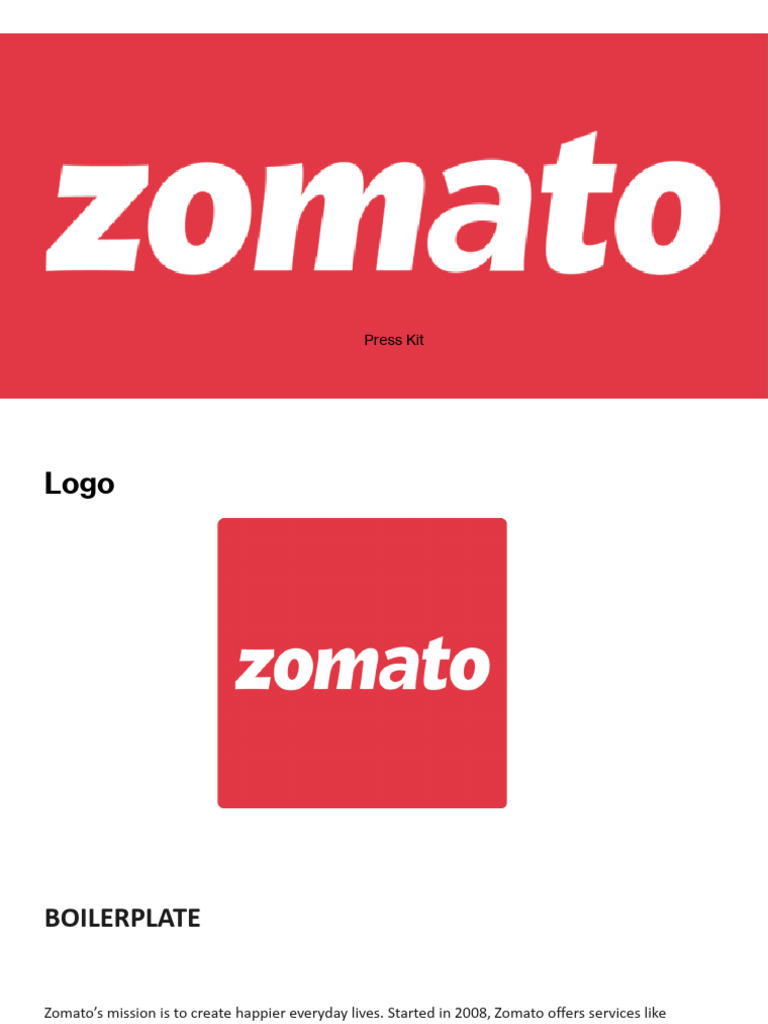 Zomato - Press Kit Essentials | PDF | Business | Economies
