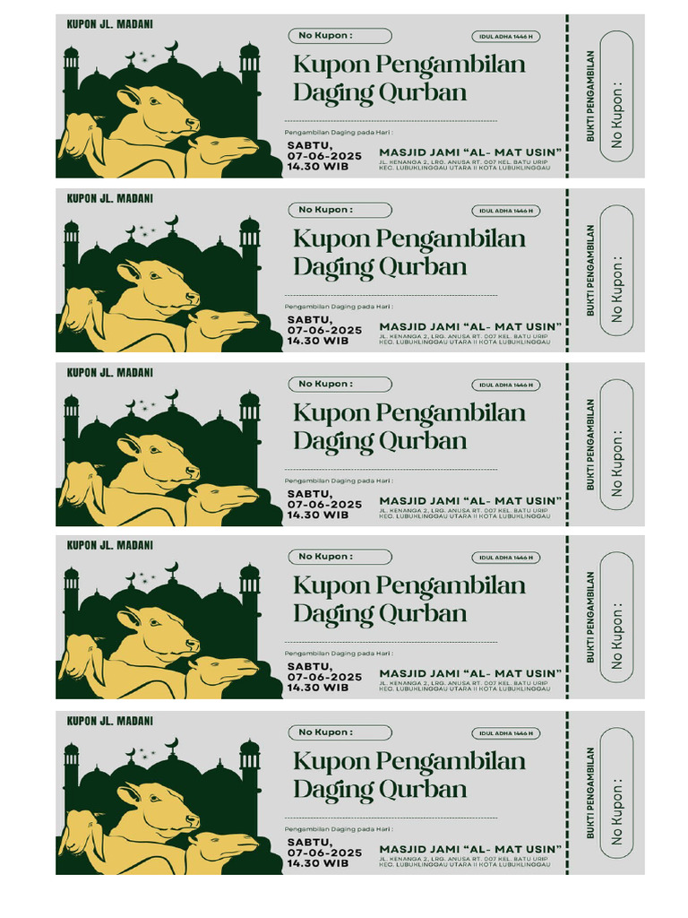 Kupon Jl. Madani | PDF