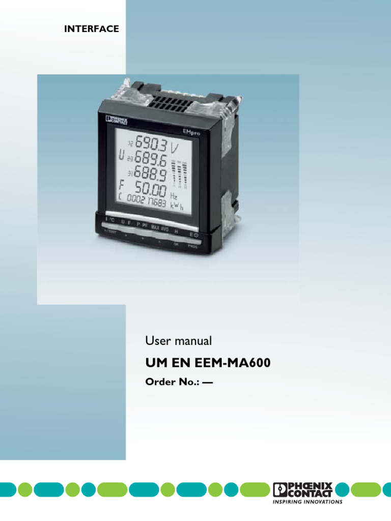 Manual Eem-ma 600 | PDF | Alternating Current | Ac Power