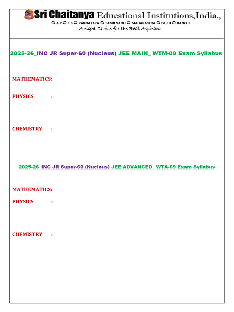 2025-26_inc Jr Super-60 (Nucleus)_jee Main Wtm-06 & Advanced Wtm-09 ,Wta-09 & Cta-04 _exam ...