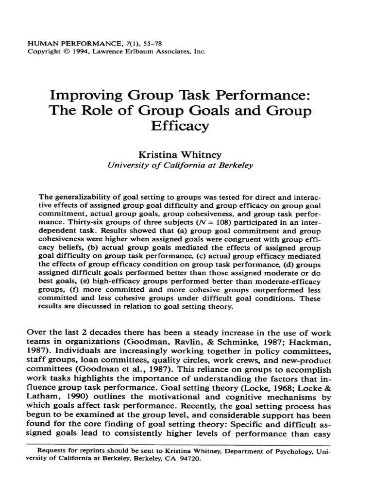 Improving Group Task Performance | PDF