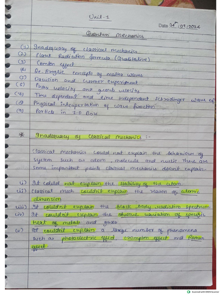 Unit 1 Notes Physics | PDF