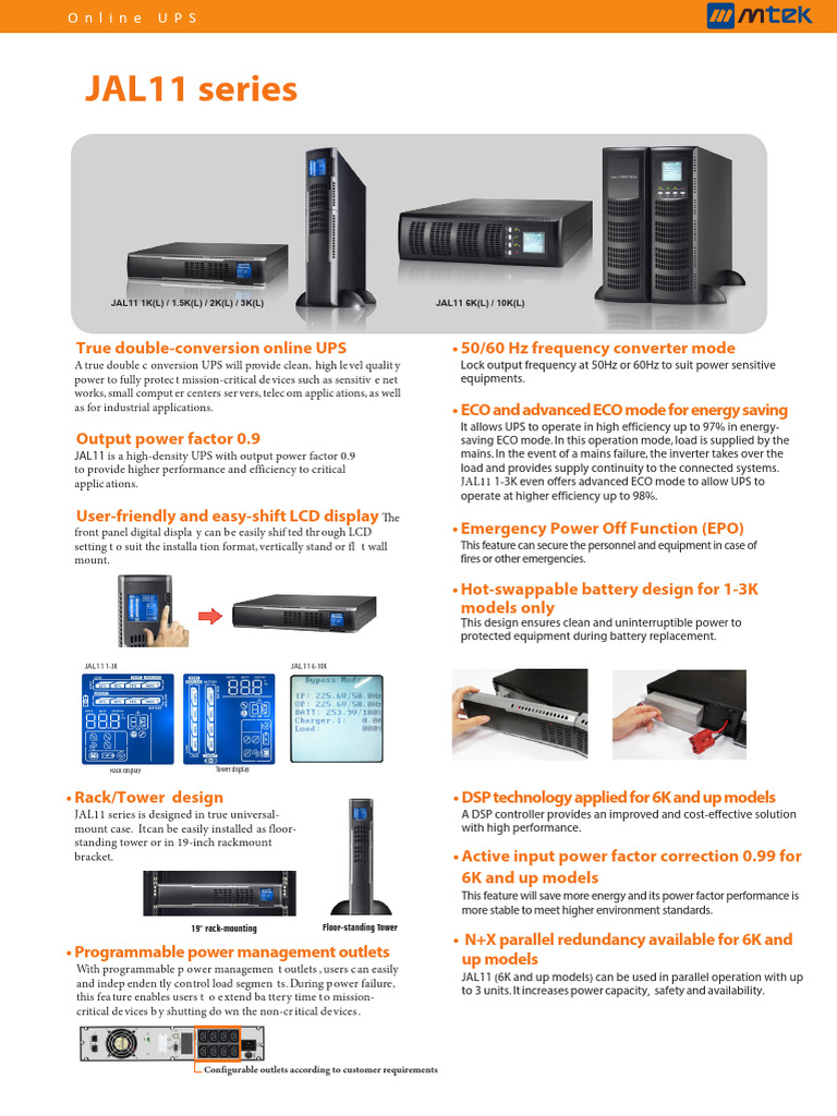 Ficha Tecnica Ups 3000va | PDF | Alternating Current | Power Inverter