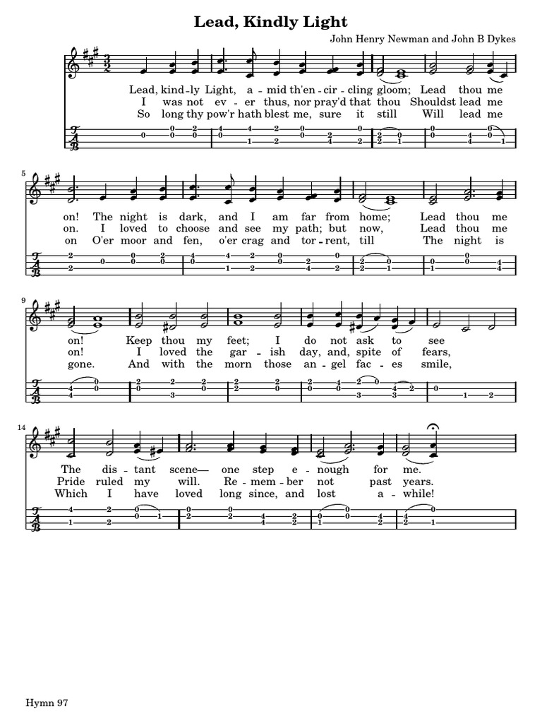 Cópia de Lead Kindly Light | PDF | Latin Script | Western Calligraphy