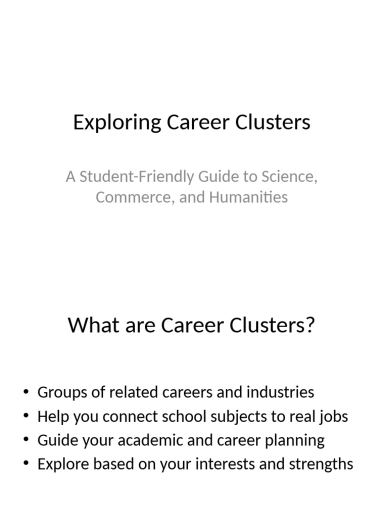 Career Clusters Presentation | PDF