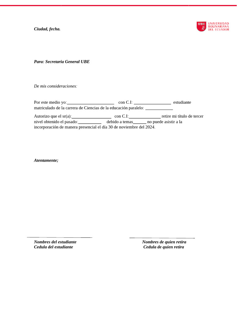 Formato de Retiro de Documentos | PDF
