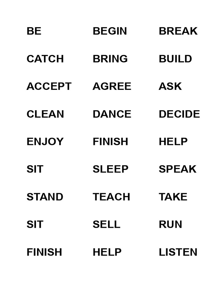 Irregular Verbs Game | PDF