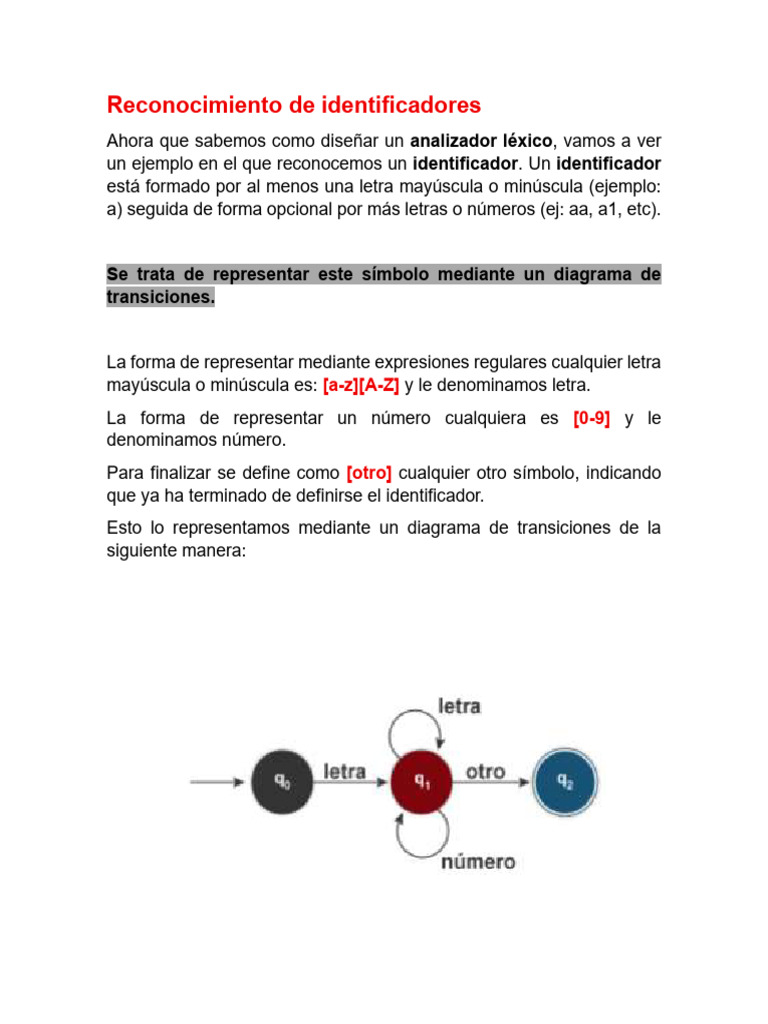 Reconocimiento de Identificadores | PDF