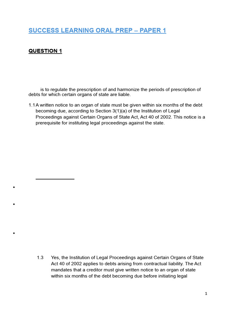 SL Oral Prep Paper 1 - 250519 - 162751 | PDF | Judgment (Law) | Lawsuit