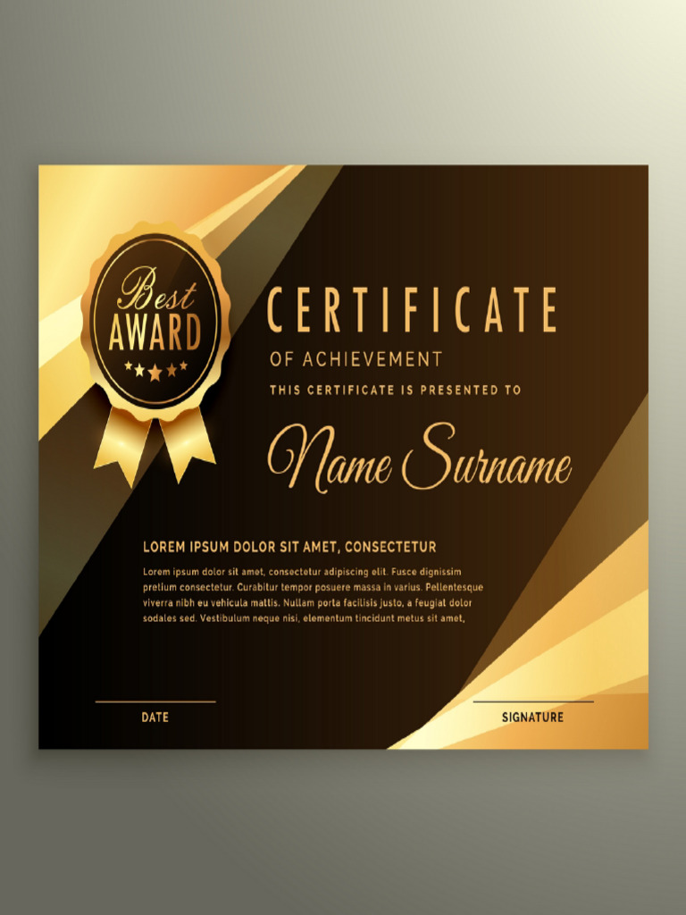 Cert Ficate Award | PDF