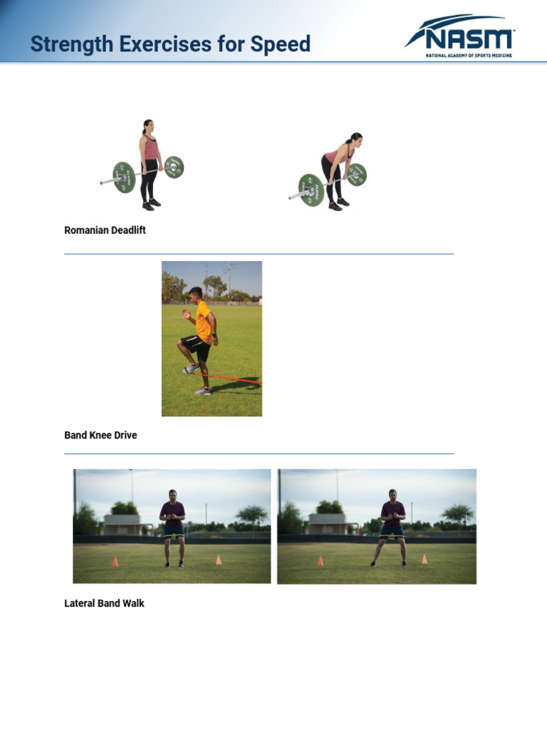 NASM PES Handout SAQ Strength Exercises-For Speed | PDF