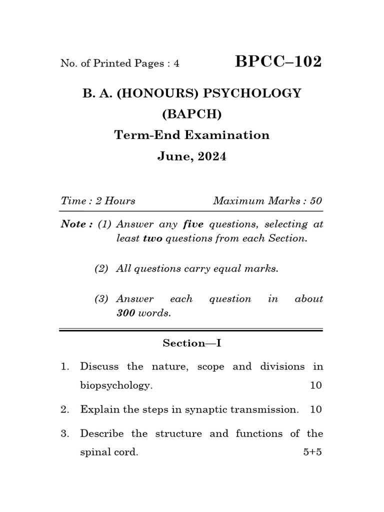 BPCC-102 (June 2024) | PDF