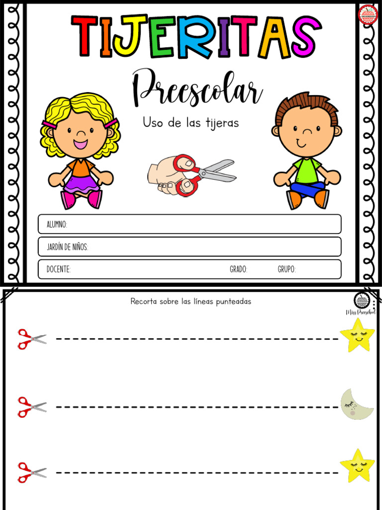 Actividades de Recorte para Preescolar | PDF