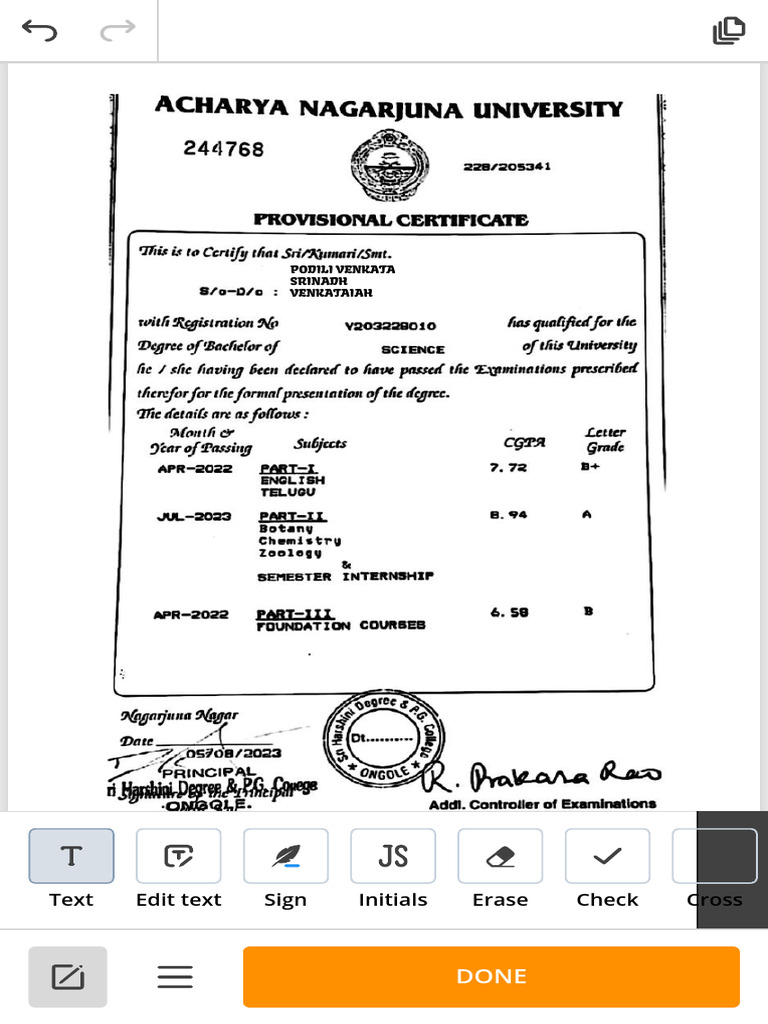 PDFfiller - Srinadh Provision PDF | PDF