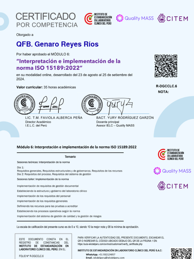 Certificado Modulo 6 | PDF